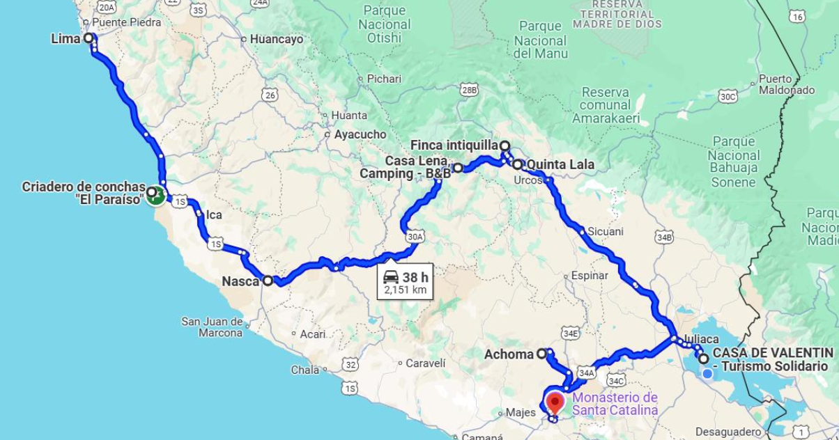 16D 15N Southern Route of Peru Roadtrip - Intorno Campers
